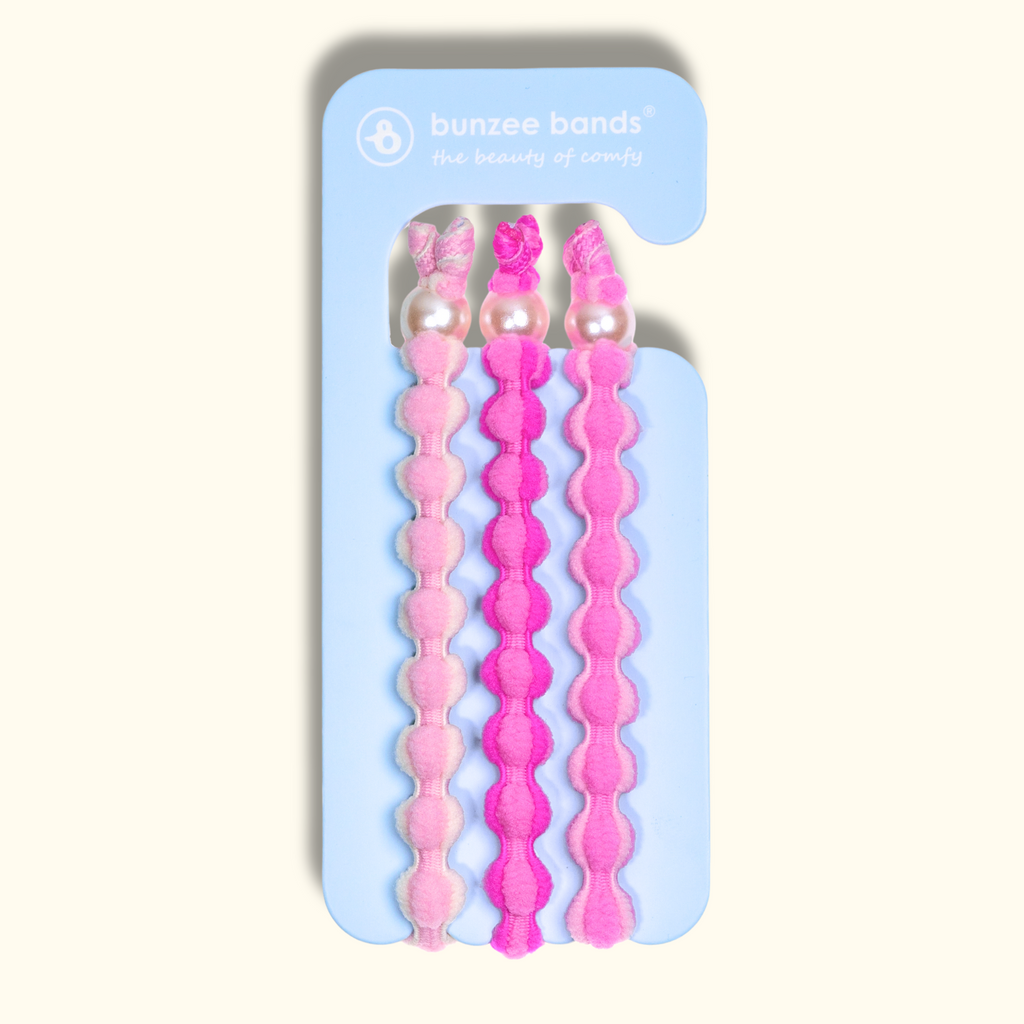 LUXe Compression Tech Scrunchies - Fairy Pink 3-Pack – Bunzee Bands