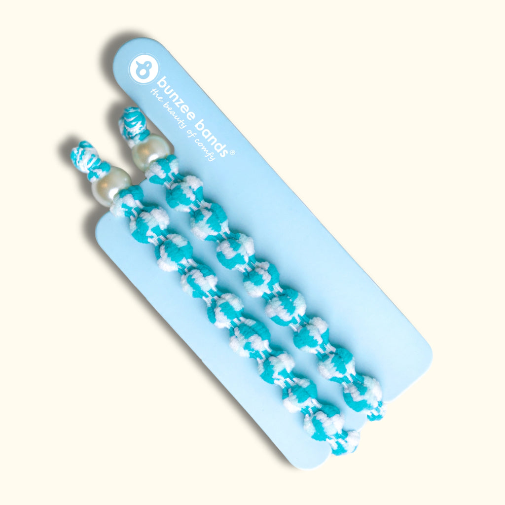 LUXe Compression Tech Scrunchies - Aquamarine 2-Pack – Bunzee Bands